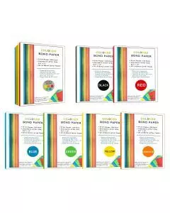 Colored Bond Paper Bundle 8.5" x 11", 20lbs, 500 Pages, Multicolor