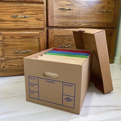 Easy To Assemble File Boxes With Lids