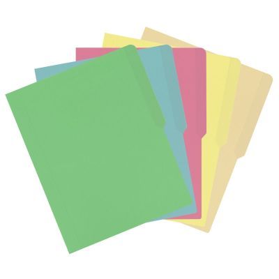 File Folder, Letter Size, 1/2 Cut Tab, 25 Pack